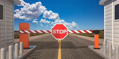 Closed Arm Barrier Stop Sign Barrier Stock Illustrations 137 Closed