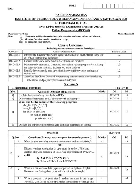 python prog bcc402 1st sessional b tech 2nd year pdf