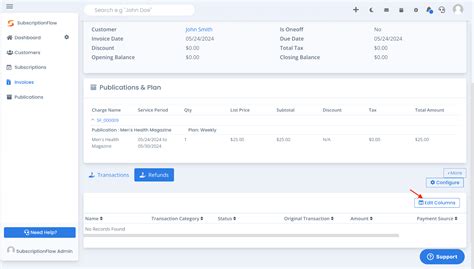 View Invoice Details Subscriptionflow