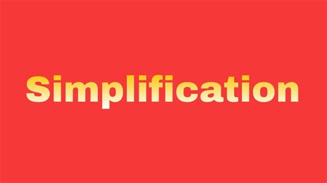 Simplification Class 1 Youtube