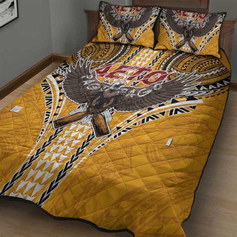 Home Products American Samoa Pago Pago Aeto Quilt Bed Set Bald