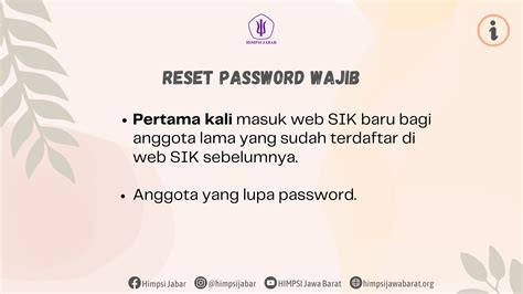 Reset Password Himpsi Jabar