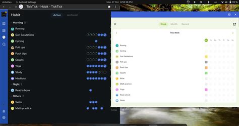 web app vs android app in ubuntu r ticktick