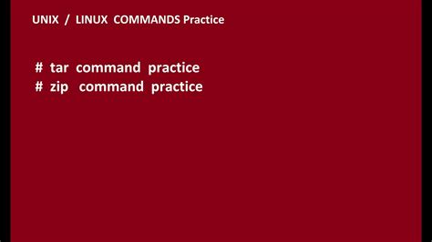 14 Tar Command Practicals Youtube