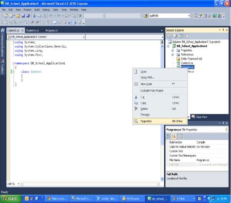 Entity Framework Approach To Connect To Ms Sql Server Using Visual C