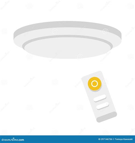 Simple Illustration White Sealing Light Turn Off Remote Control Switch Stock Illustration