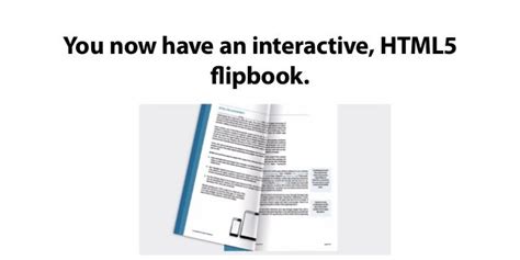 how to create an html5 flipbook with adobe indesign and in5