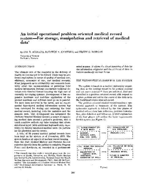 pdf an initial operational problem oriented medical record system