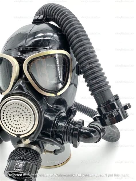 vintage gas mask 2 inputs sniff rubber gear heavy du… gem