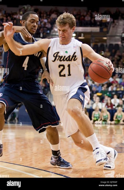 Notre Dame Forward Tim Abromaitis 21 Drives On Connecticut Guard