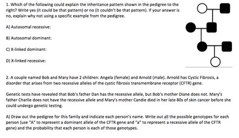 Solved 1 Which Of The Following Could Explain The