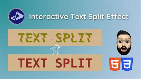 Text Animation Customized Dev Interactive Text Split Effect Using Html And Css Youtube