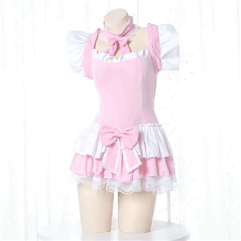 Sexy Lingerie Temptation Uniform Pink Maid Role Playing Women Erotic Costumes Lady Underwear