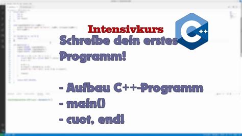 Intensivkurs C Das Erste Programm Itworks4u Youtube
