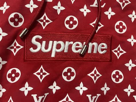 Louis Vuitton × Supreme Supreme X Louis Vuitton Box Logo Hoodie Grailed