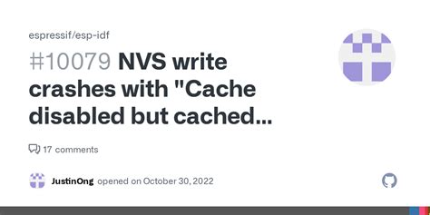 NVS Write Crashes With Cache Disabled But Cached Memory Region Accessed IDFGH Issue