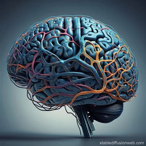 Stylized Brain Neural Network | Stable Diffusion Online