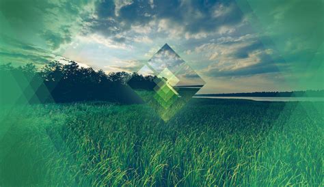 Polyscape Grass Field Diamonds Wallpaper Wallpapersok