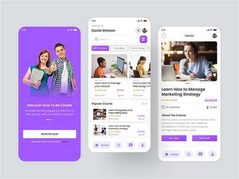 E Learning App Ui Design By Faysal Mahmud Ui Designer💎 On Dribbble