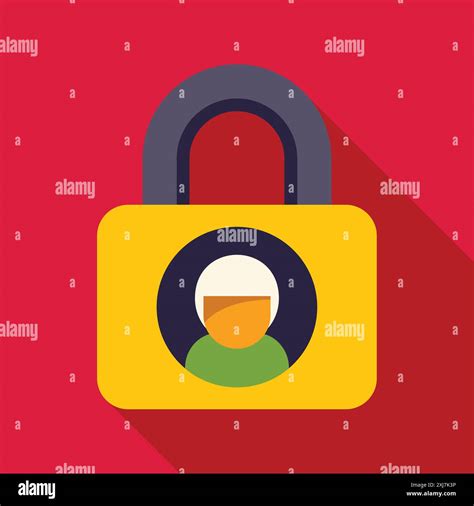 Yellow Padlock Protecting User Account With Profile Picture Illustrating The Concept Of