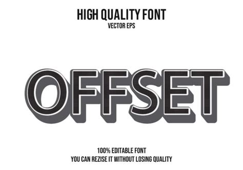 Offset Vector Text Effect Fully Editable Graphic By Kazim Abbas Creative Fabrica