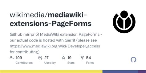 github wikimedia mediawiki extensions pageforms github mirror of