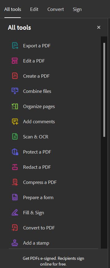 combine pdf files option is missing from adobe acr adobe product