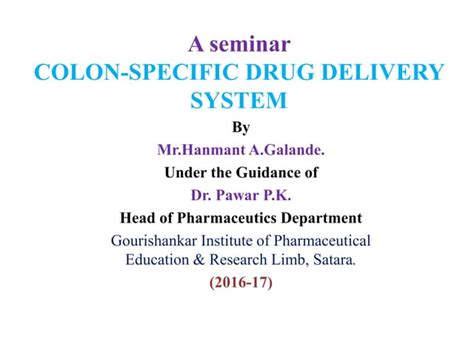 Lon Specific Drug Delivery System 2 Nd Sem Pptx