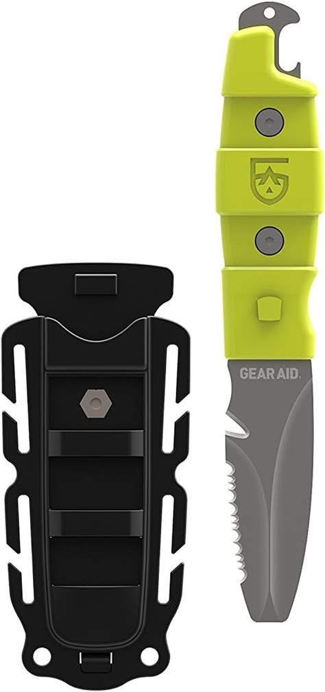 Gear Aid Akua Blunt Tip Paddle Knife With Serrated Blade And Sheath