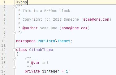 Github Colour Scheme PhpStorm Themes Color Styles