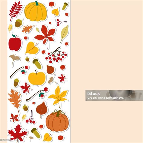 벡터 일러스트 가을 단풍 열매 과일 야채 추수 감사절 계절 문자입니다 디자인 현수막 인사말 엽서 디자인 전단지 프리젠 테이션 웹 배너 템플릿용 템플릿 감사에 대한 스톡 벡터