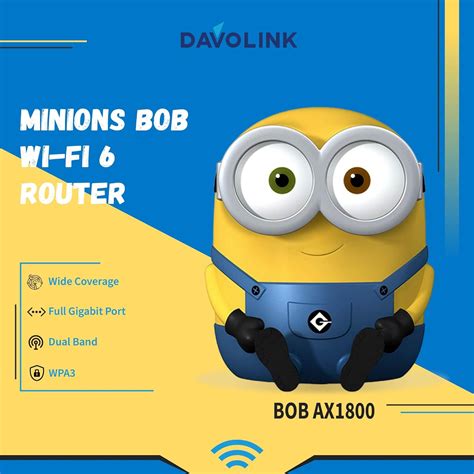 Davolink Minions Bob Wifi 6 Router Secure Gaming And Nepal Ubuy