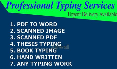 fast typing job pdf to word scanned copy by juwel truelancer