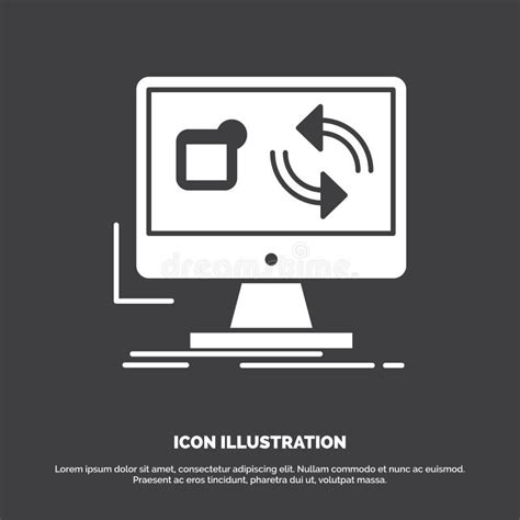 Update App Application Install Sync Icon Glyph Vector Symbol For Ui And Ux Website Or