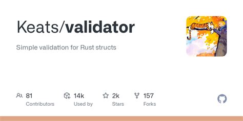 Github Keatsvalidator Simple Validation For Rust Structs