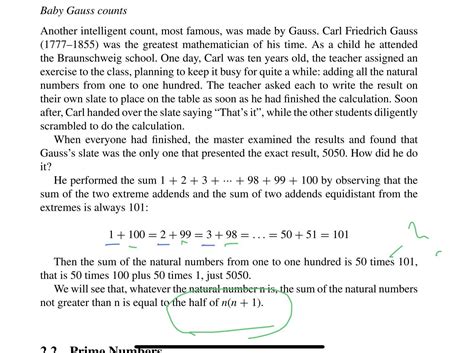 Why Is The Sum Of The Natural Numbers From One To One Hundred Is 50