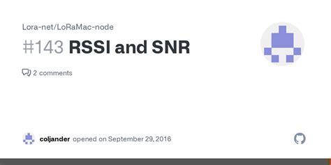 Rssi And Snr · Issue 143 · Lora Net Loramac Node · Github