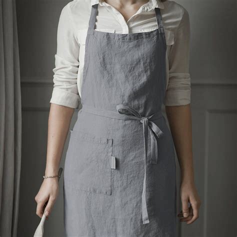 Charcoal Linen Apron By Size Linen Apron Apron Gardening Outfit