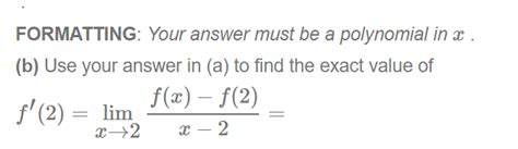 solved given f x x2 21 we wish to compute f′ 2 using the