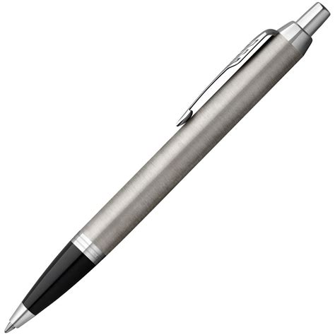Ручка шариковая Parker IM Essential Stainless Steel CT, серебристая с ...