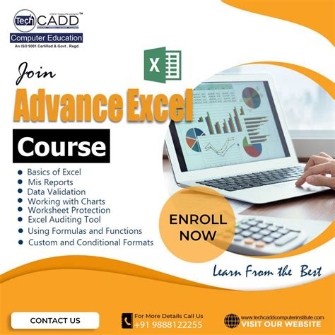 Techcadd 📊 Take Your Excel Skills To The Next Level With Our Advanced