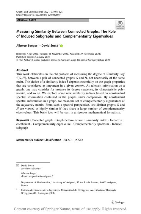 Measuring Similarity Between Connected Graphs The Role Of Induced