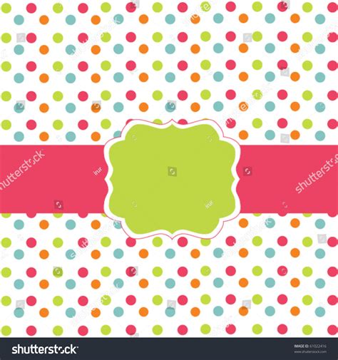 Polka Dot Design Vector Frame Stock Vector Royalty Free 61022416 Shutterstock