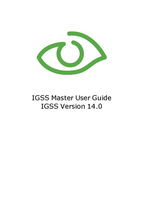 IGSSmaster Scada IGSS IGSS Master User Guide IGSS Version The Information Provided In
