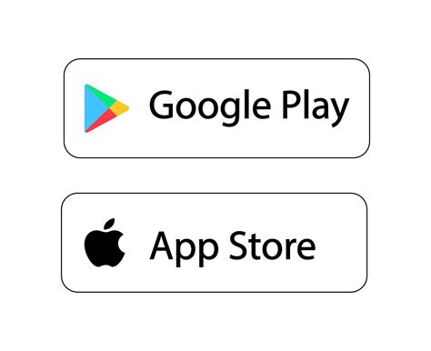 Google Play Apple Store Logo Icon Button 16290534 Vector Art At