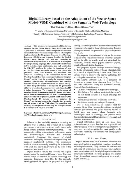 pdf digital library based on the adaptation of the vector space model