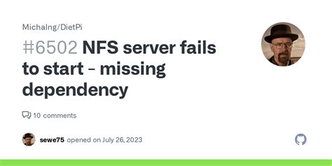 Nfs Server Fails To Start Missing Dependency · Issue 6502 · Michaing