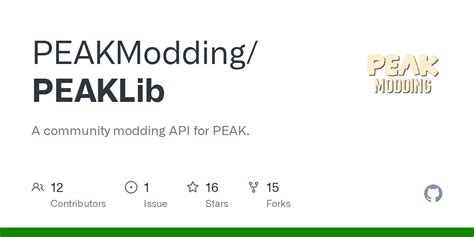 Github Peakmoddingpeaklib A Community Modding Api For Peak