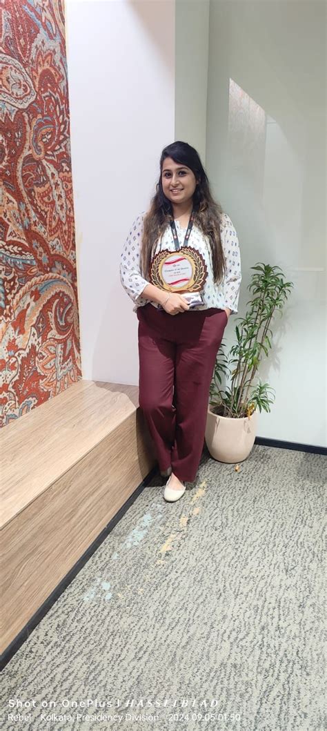 Moulisa Basu On Linkedin Delighted And Happy To Share With You All That I Have Been Awarded As The