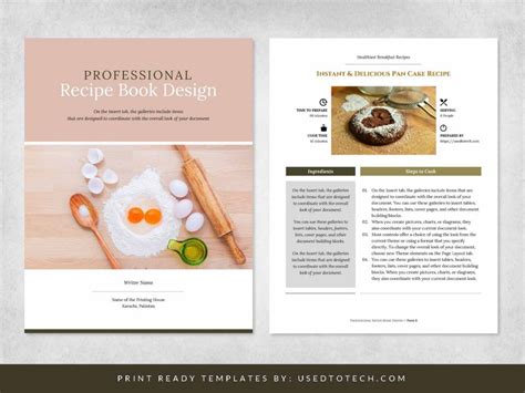 Free Professional Recipe Book Design In Microsoft Word